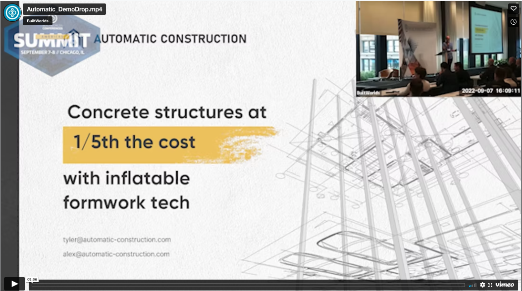 Automatic Construction- Formwork Labs DemoDrop - BuiltWorlds