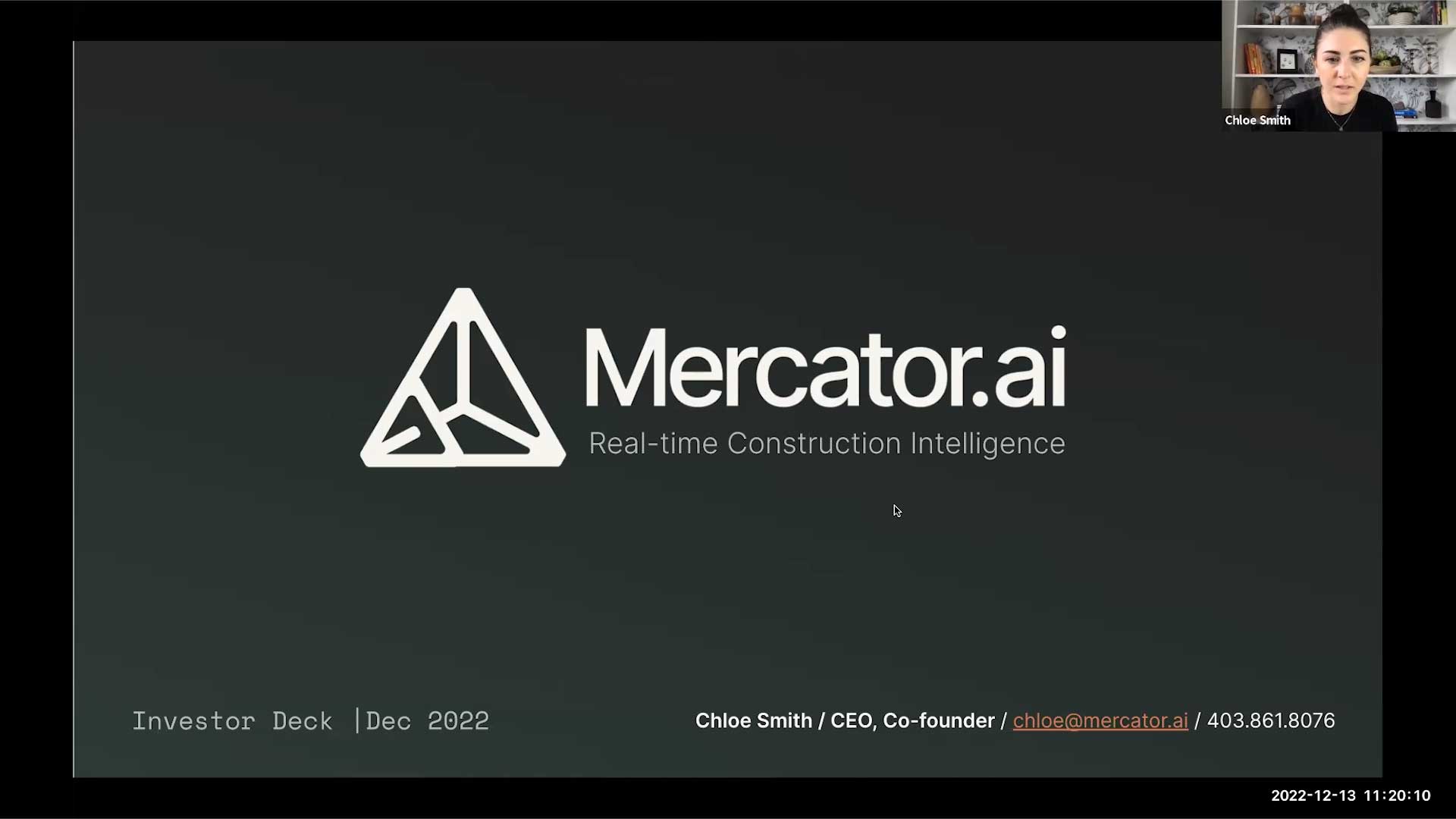 Mercator AI - BuiltWorlds Demo Drop: December Venture Forum Meeting