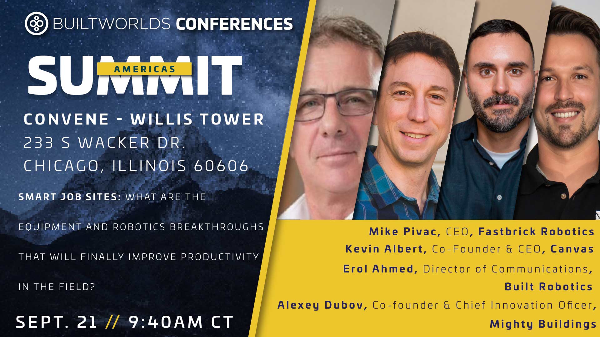 Americas Summit: Smart Job Sites: Equipment and Robotics