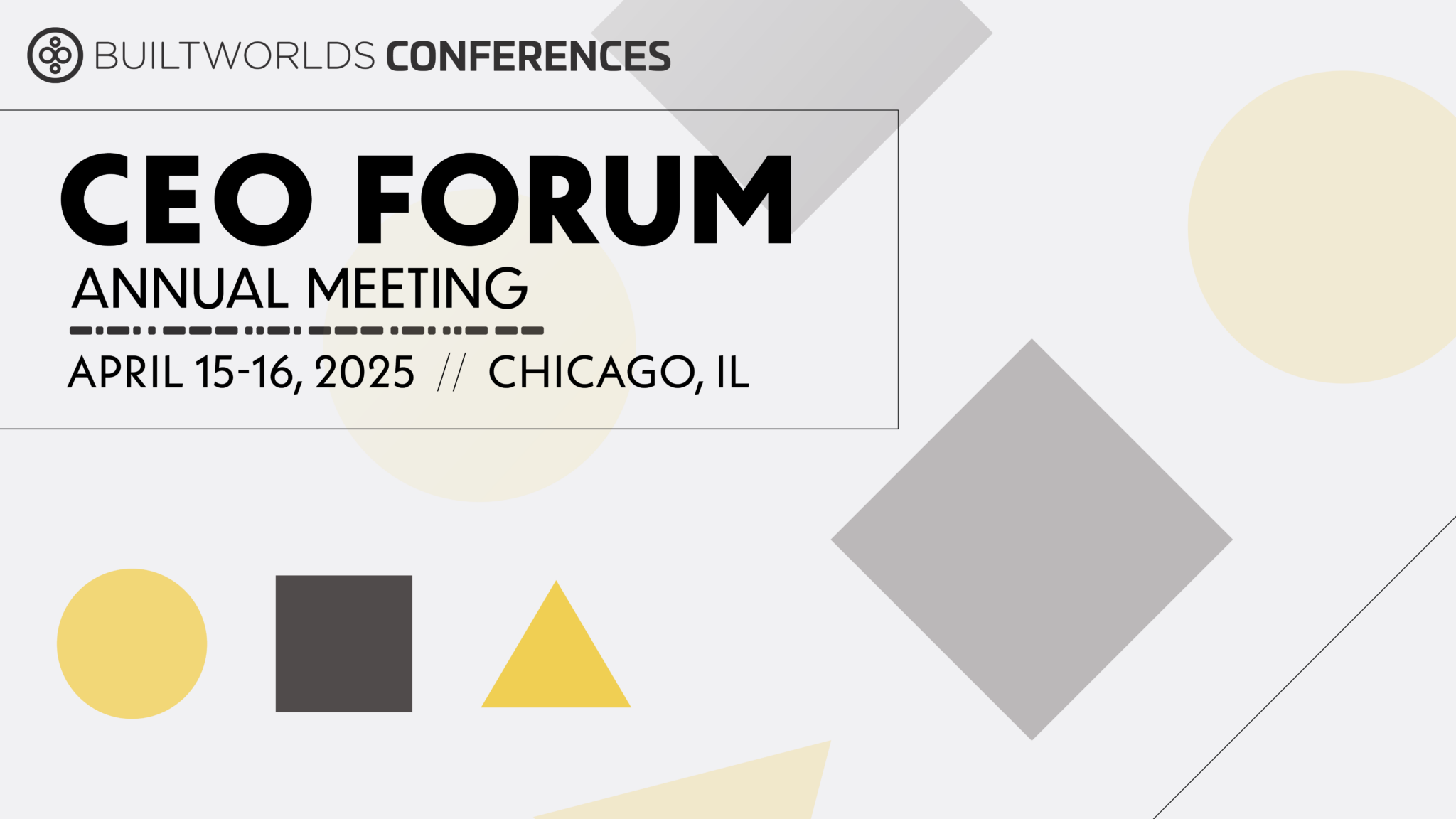 Conferences & Events at BuiltWorlds - Chicago, IL